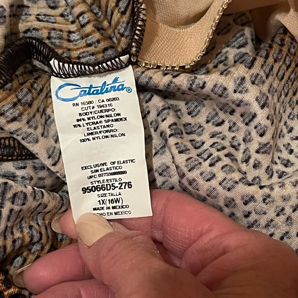 Catalina Vintage 90s Animal Print One Piece Swim Suit - Gem